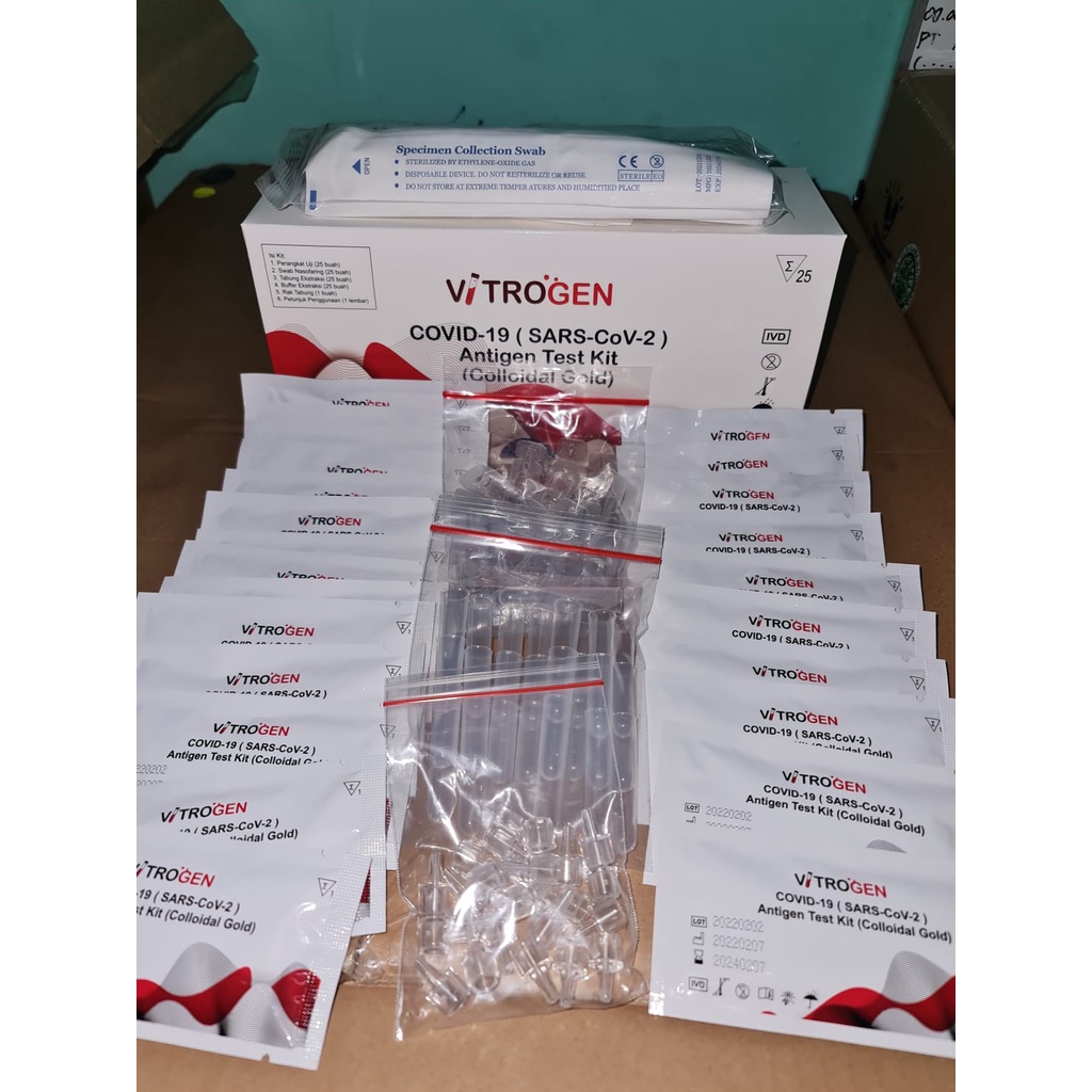 Jual Vitrogen Merah Putih (AKD) Rapid Test Swab Antigen COVID-19 (ecer ...