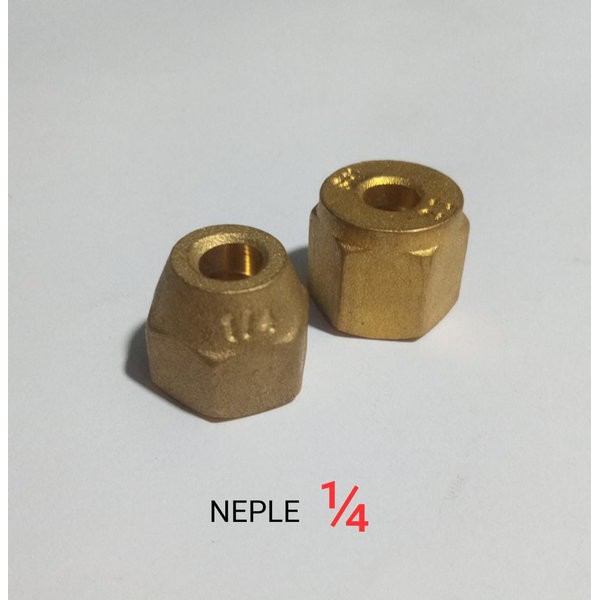 Jual Nut Nepel Neple Pipa Tembaga AC 1 per 4 Tebal | Shopee Indonesia