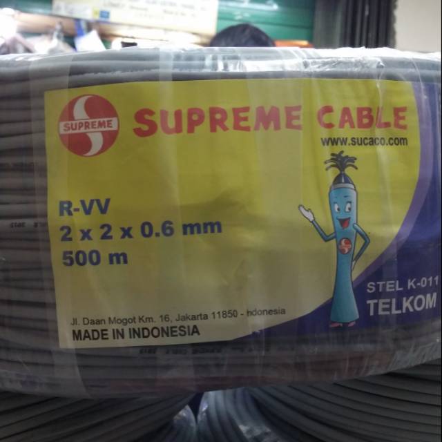 Jual Kabel telepon pvc 2pair supreme | Shopee Indonesia