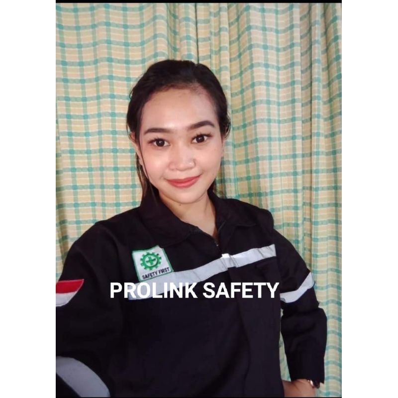 Jual SERAGAM SAFETY HITAM ATASAN RESLETING | Shopee Indonesia