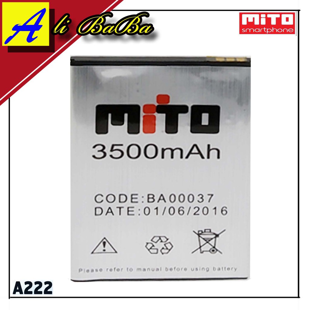 Jual Baterai Handphone Mito A222 BA-00037 Double Power Mito Batre HP Mito A222 Battery Mito A222 ...