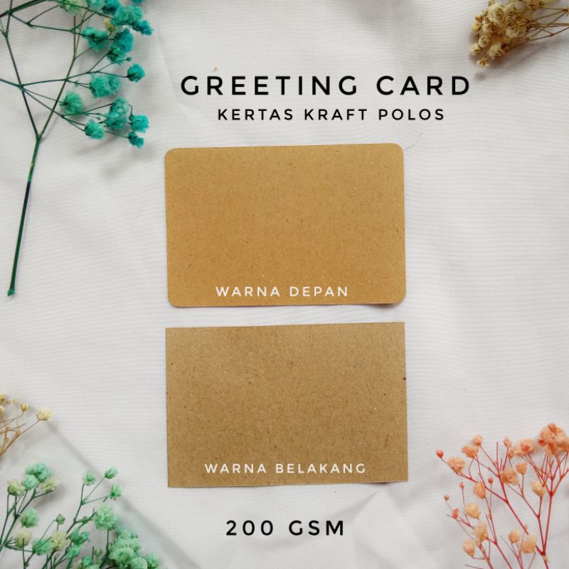 Jual THANK YOU CARD RUSTIC MURAH 280 gsm (greeting card polos) | Shopee ...