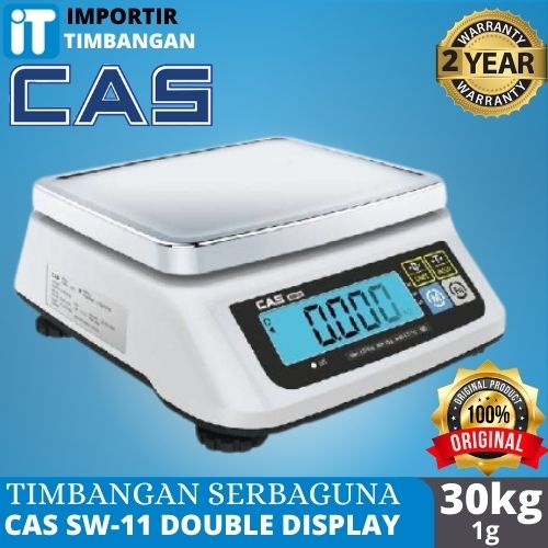 Jual Timbangan Digital Hitung CAS SW ll Double Display 3kg 6kg 15kg 30kg Serbaguna Toko Beras ...