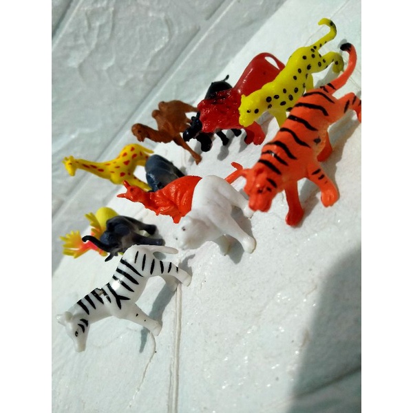 Jual Wild Animals,Mainan Anak Hewan Karet Mini isi 12pc,Miniatur ...