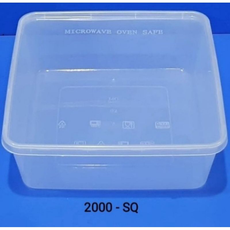 Jual KOTAK PLASTIK 3000ML&2000ML&2500ML&3600ML MICROWAVE Safe /kotak kue (isi 6) /thinwall ...