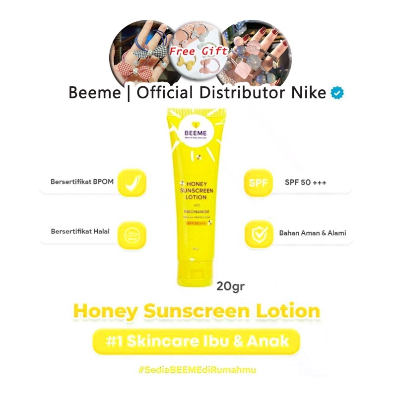 Jual BEEME Honey Sunscreen Lotion with Niacinamide SPF 50+++ | Shopee ...