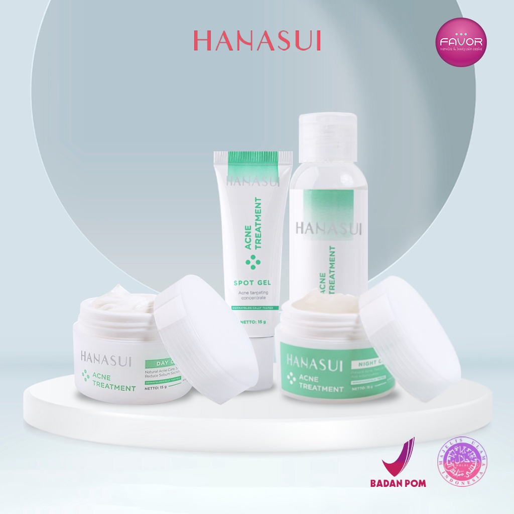 Jual Hanasui Acne Treatment Series - Gentle Cleanser, Essence, Spot Gel ...