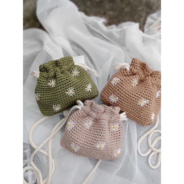 Jual Tas Rajut Mini Daisy Sling Bag Crochet | Shopee Indonesia