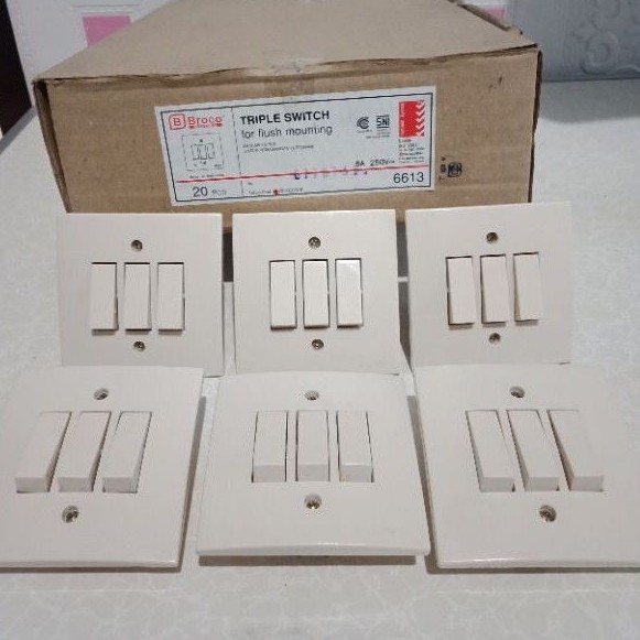 Jual Saklar Triple Broco Inbow | Shopee Indonesia
