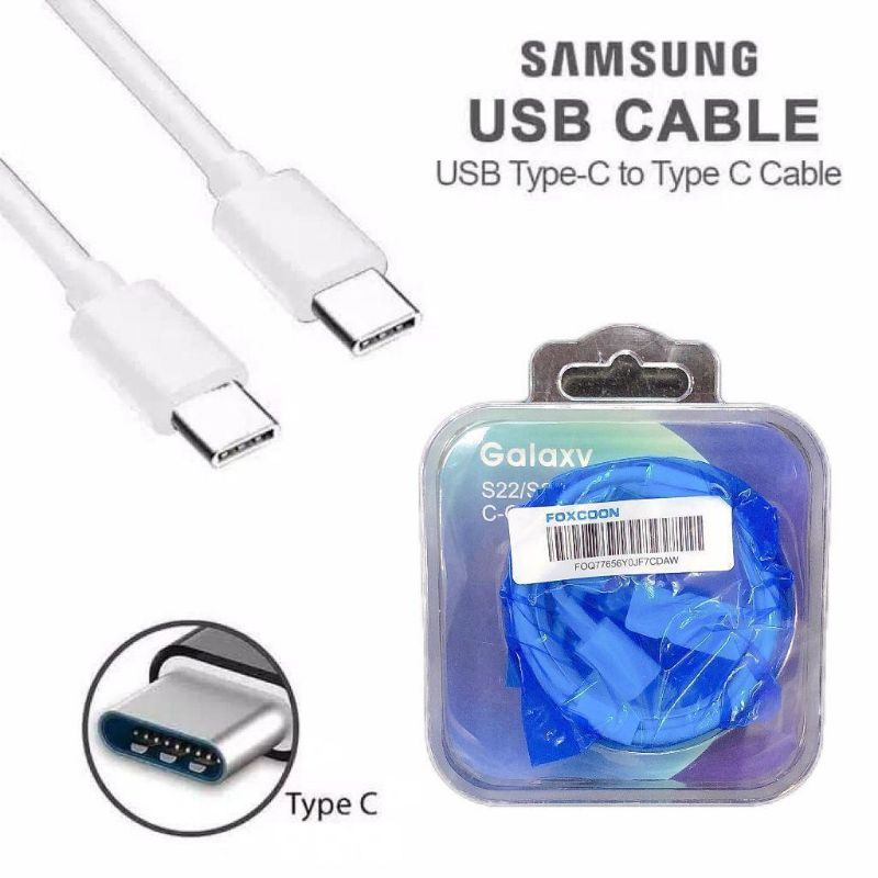 Jual SAMSUNG USB CABLE(ORIGINAL)USB Type.C to Type.C Cable | Shopee ...