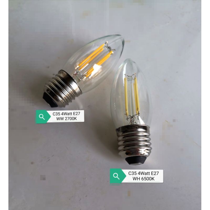 Jual Lampu Bulb LED Filamen Edison Vintage C35/ST64/G45/G80/G95 4Watt ...