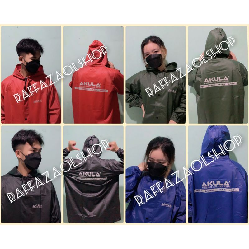 Jual MANTEL JAS HUJAN AKULA ORIGINAL SETELAN MOTOR PRIA WANITA BAHAN ...