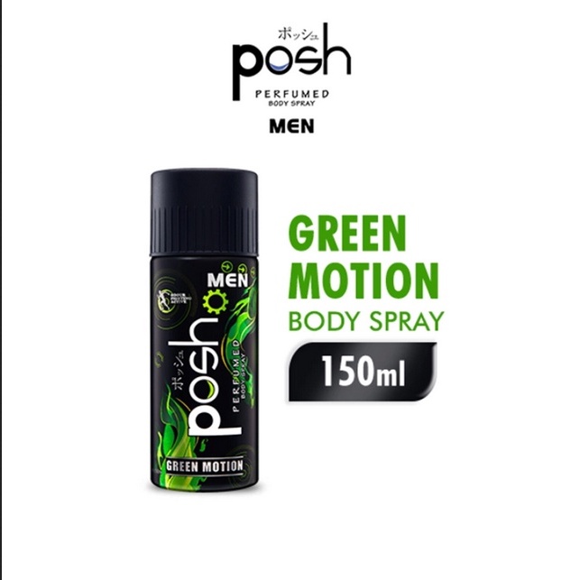 Jual POSH Men Body Spray Green Motion 150ml | Shopee Indonesia