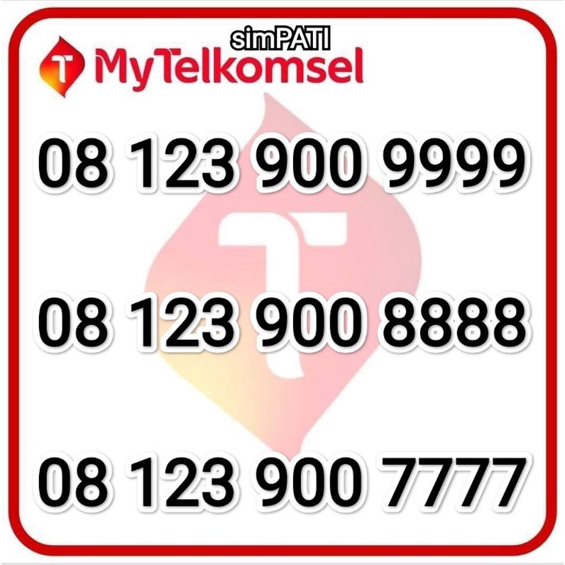 Jual Kartu Perdana Nomor Cantik Telkomsel Prabayar Simpati Prepaid Sim Card COUPLE Paket (3pcs ...