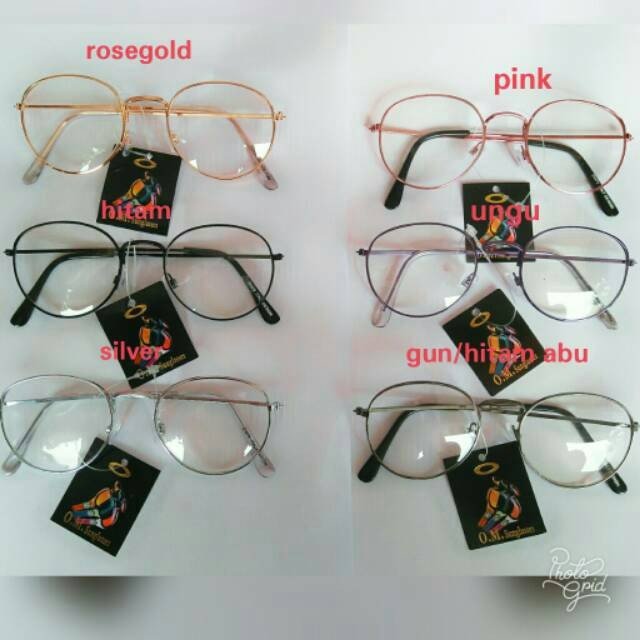 Jual Bingkai Kacamata Frame Lensa Mata Oval Bahan Metal | Shopee Indonesia