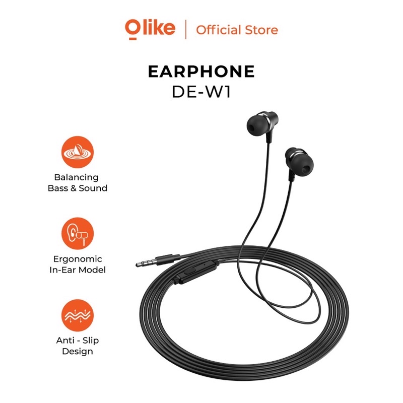 Jual Olike OASE DE-W1 Wired Earphone Headset In Ear HD Audio Headphone ...