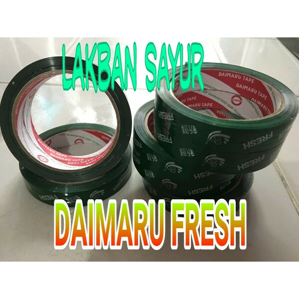 Jual Lakban isolasi fresh daimaru untuk sayur dan buah hijau | Shopee ...