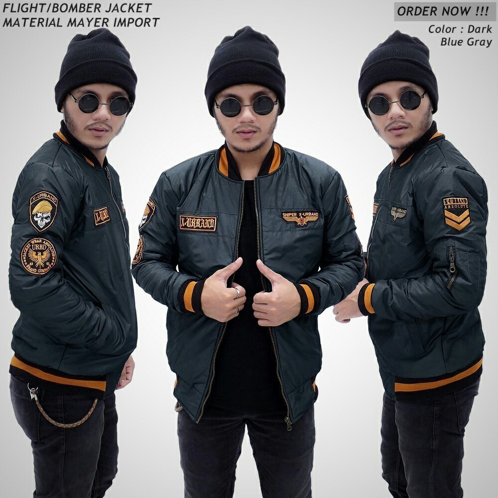 Jual Jaket Bomber Pilot X-URBAND Original Sensor / Bomber XUA Dark Blue ...