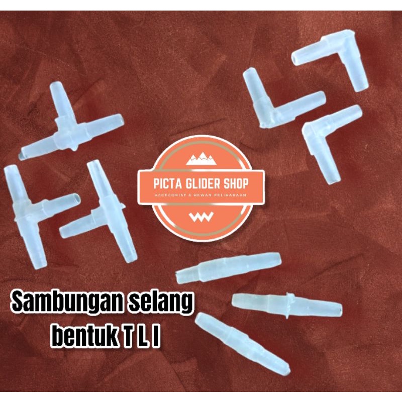 Jual sambungan selang aquarium bentuk T L I conector selang aquarium ...