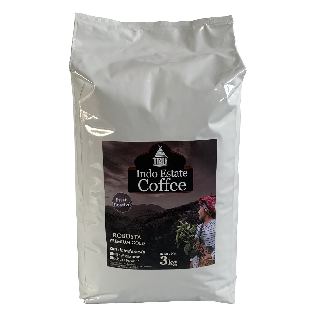 Jual Indo Estate Coffee Robusta Premium Gold 3kg Powder | Shopee Indonesia