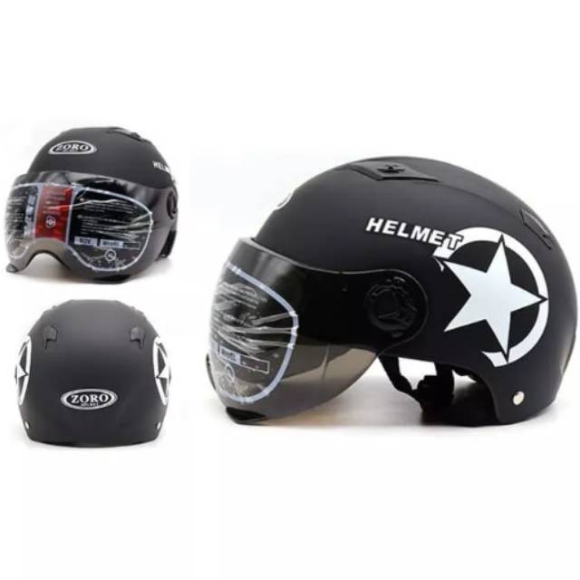 Jual Helm Zoro Sepeda Skuter Motor Skutik Elektrik Half Face Shopee
