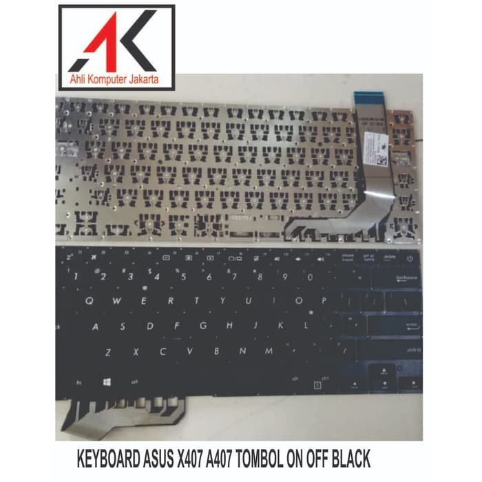 Jual KEYBOARD ASUS X407 A407 TOMBOL ON OFF BLACK | Shopee Indonesia