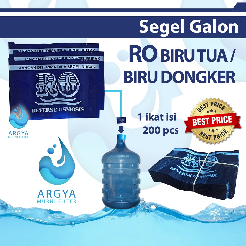 Jual Segel Galon RO / Segel Plastik Galon RO Biru Tua (Donker) | Shopee ...
