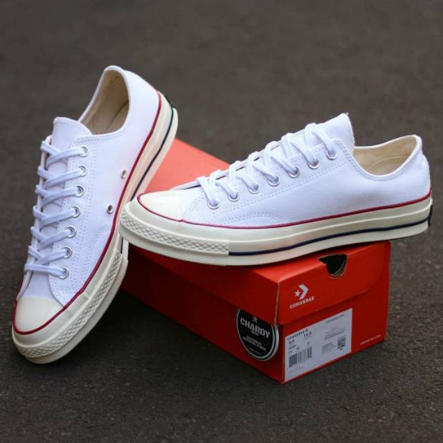 Jual Sepatu Sneakers Unisex CONVERSE Chuck 70 Ox White Egret Original ...