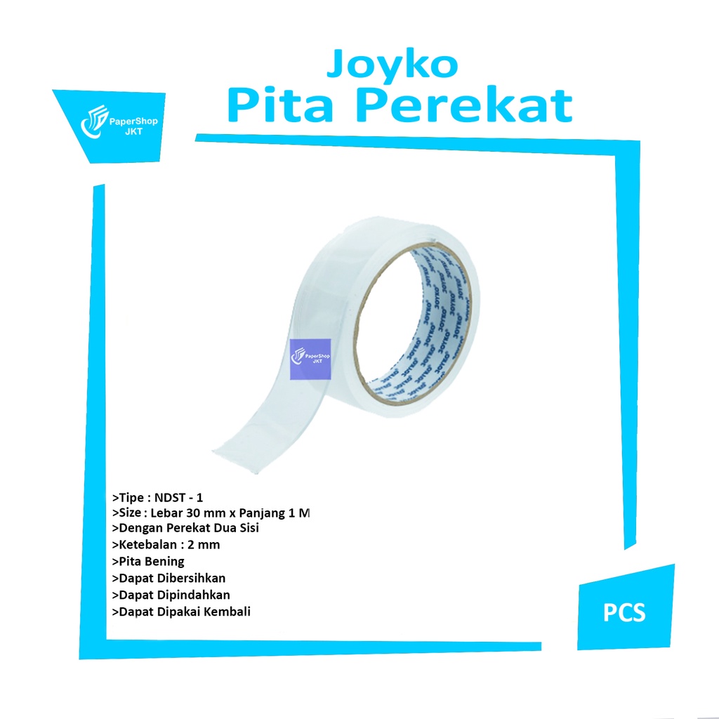Jual JOYKO - Nano Double Sided Tape Pita Perekat Dua Sisi - Ndst-1 - Pcs | Shopee Indonesia