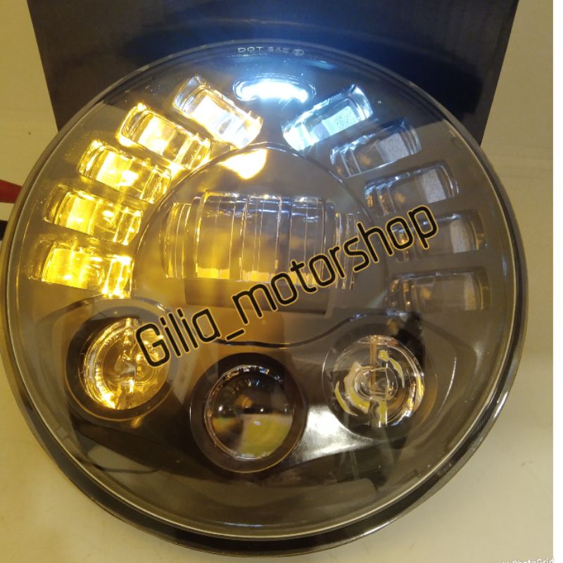 Jual LAMPU PROJECTOR DAYMAKER COBRA 19 LED 7 INCH REFLEKTOR HEADLAMP ...