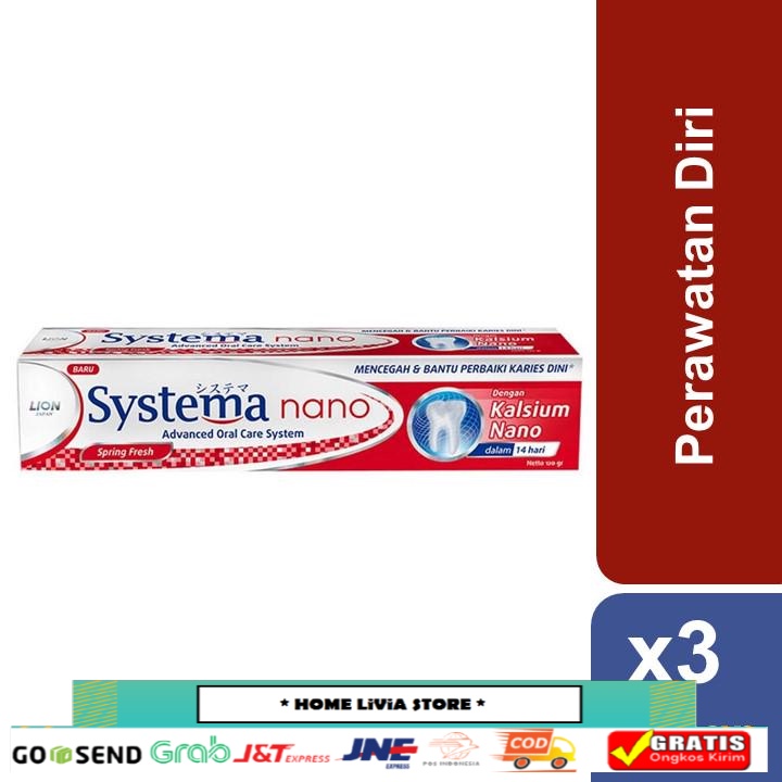 Jual Systema Nano Toothpaste Spring Fresh 120g x3 | Shopee Indonesia