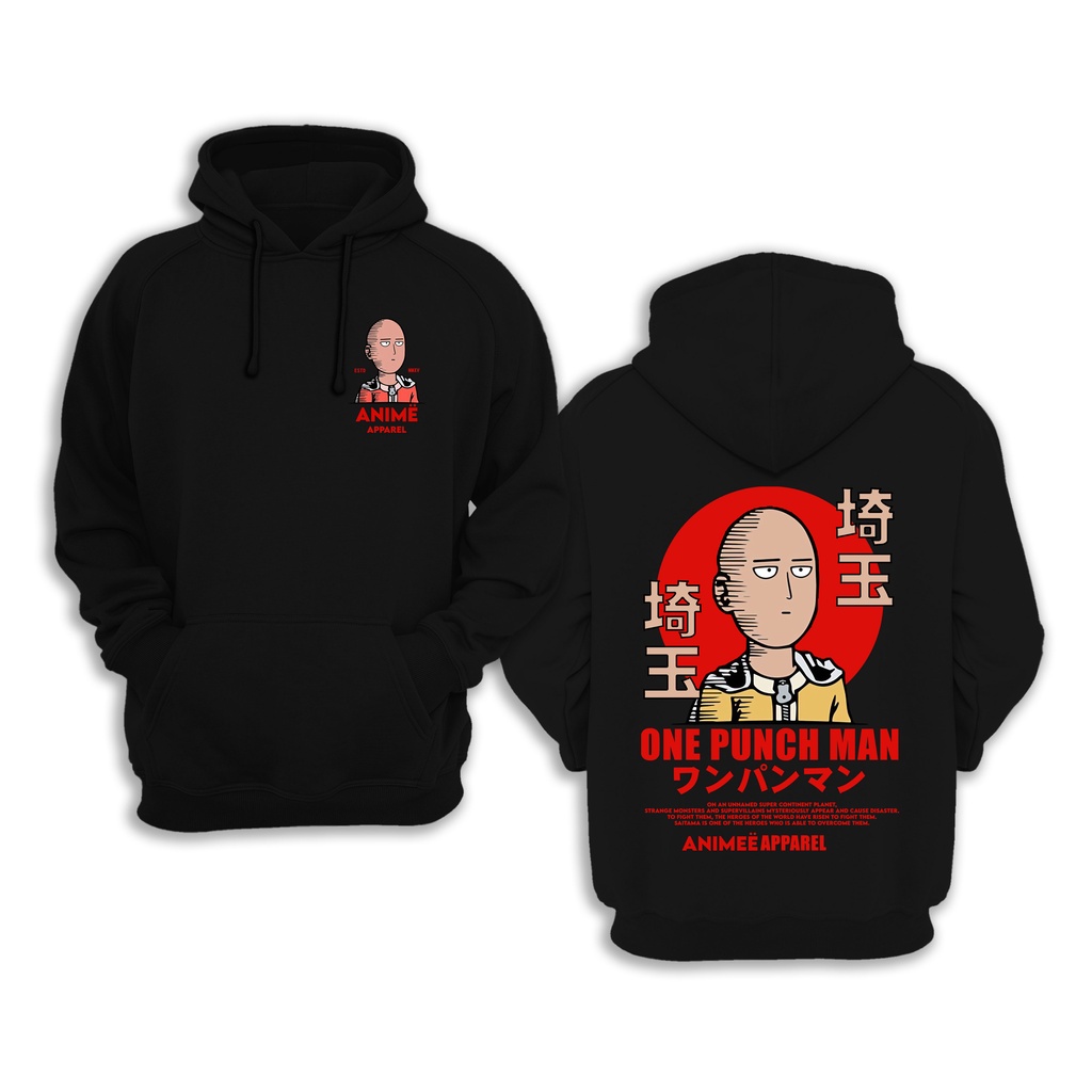 Jual SWEATER JAKET HOODIE ANIME SAITAMA ONE PUNCH MAN OPM T'SHIRT ...