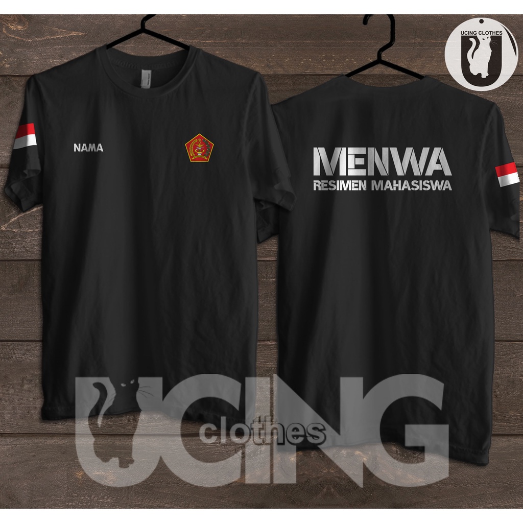 Jual Kaos Baju MENWA Resimen Mahasiswa Gratis Nama Kaos Distro | Shopee ...
