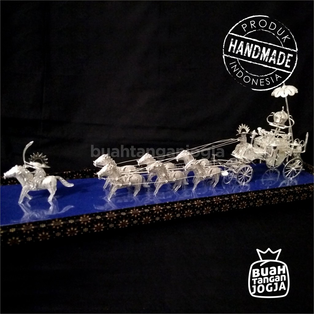 Jual Miniatur Kereta Kencana Kuda 7 Lapis Perak - Kerajinan Khas Kotagede Jogja (S) | Shopee ...