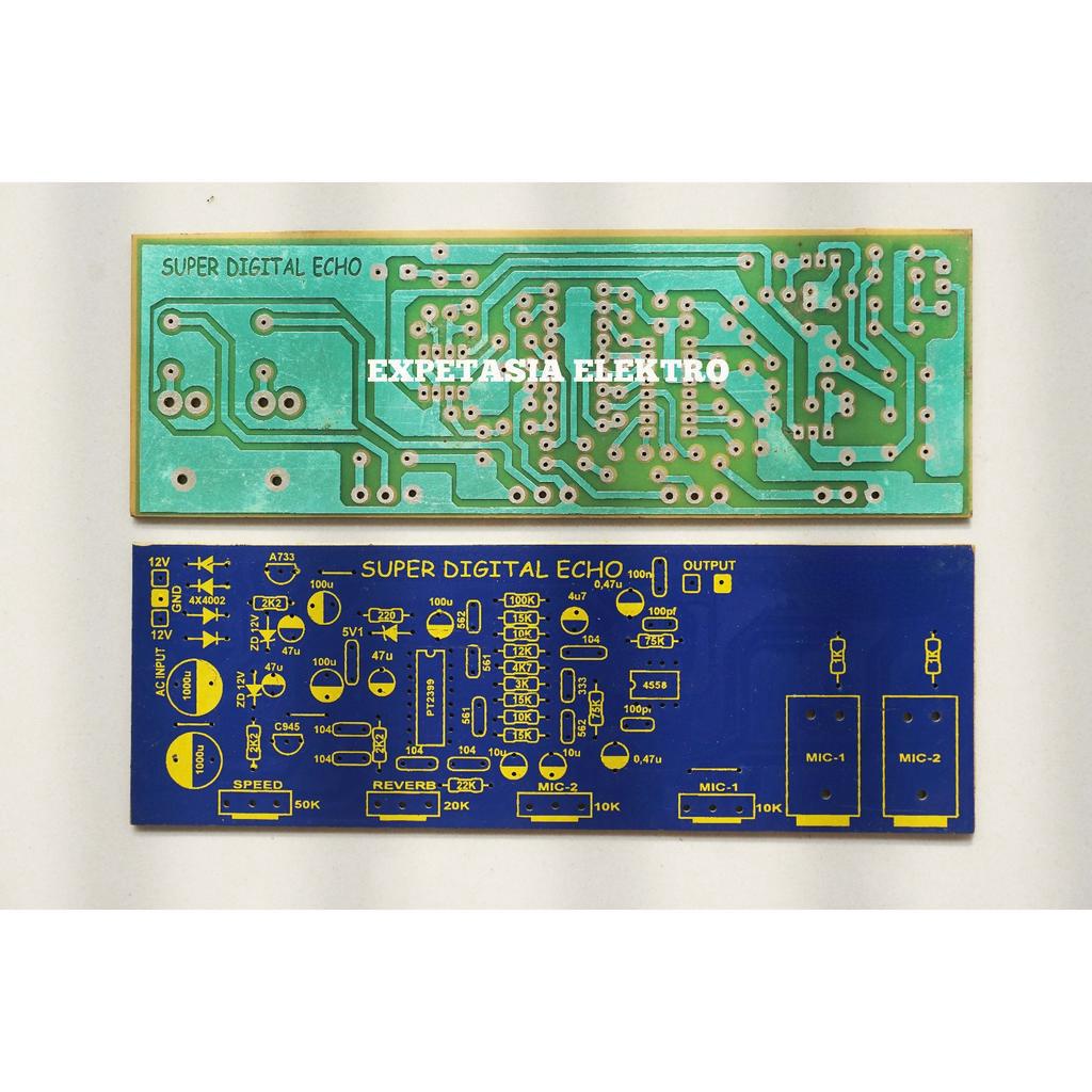 Jual PCB Super Digital Echo plus soket mic | Shopee Indonesia