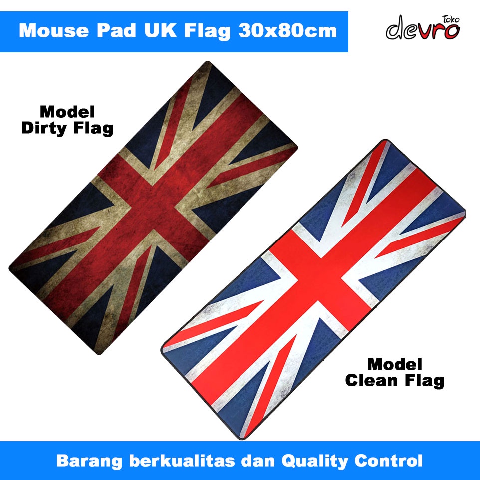 Jual Gaming Mouse Pad Model UK Flag Desk Mat 30 x 80 cm - Bendera ...