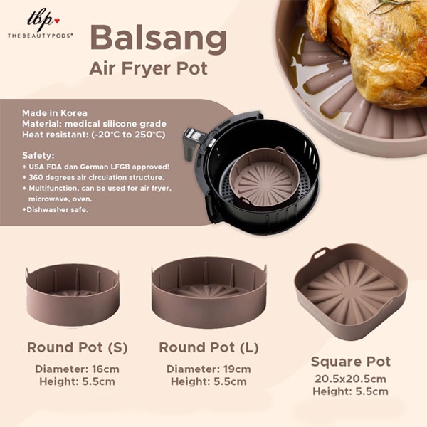 Jual Balsang Pot Medical Silicon untuk tatakan Airfryer (Ready Stock ...