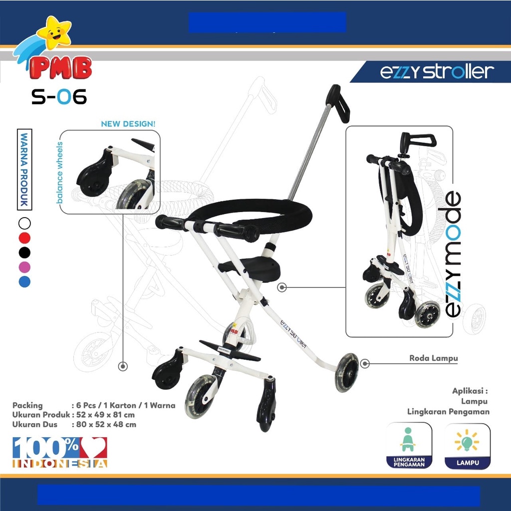 Jual Stroller Traveling Anak Ezzy PMB S06 , PMB S05 dan PMB EZ02 / Kursi Dorong Anak | Shopee ...