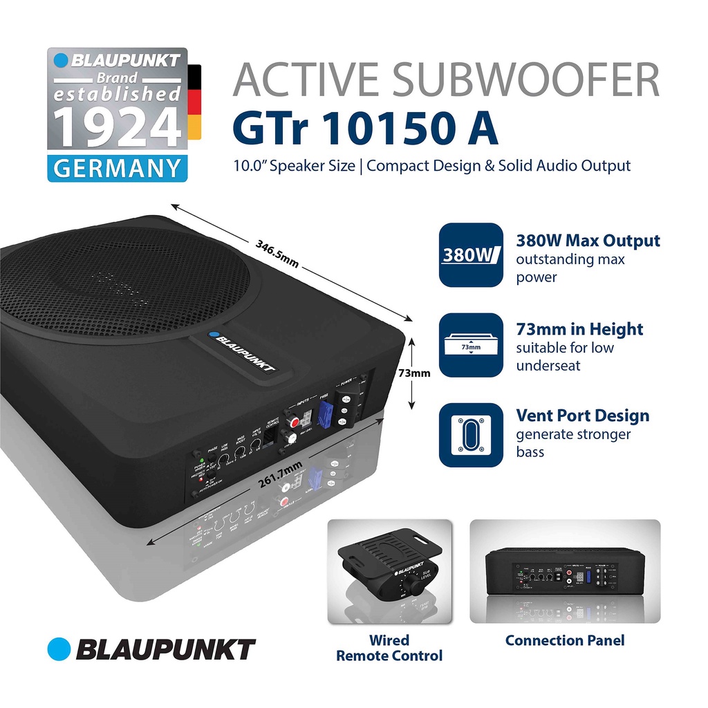 Jual Blaupunkt GTr 10150 A Subwoofer Kolong Vent Port Design 10 inch ...