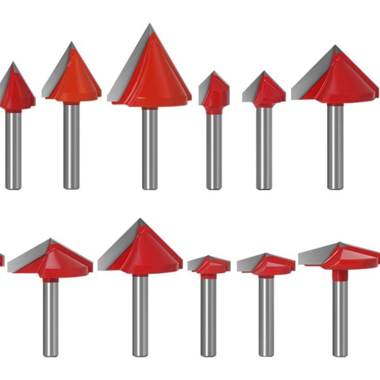 Jual T24@WD ..Mata Router Kayu CNC Engraving Bits degree Mata Profil V ...