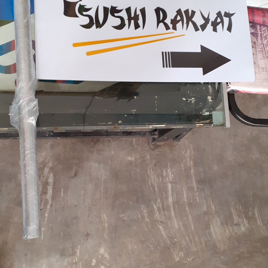 Jual plang nama toko Custom + Tiang 60 cm - 30 diameter | Shopee Indonesia