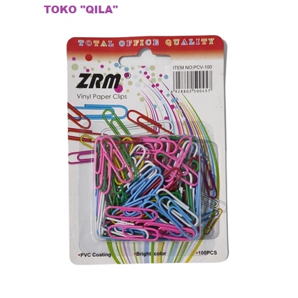 Jual Vinyl Paper Clips / Klip Kertas ZRM PVC PCV-100 SET | Shopee Indonesia