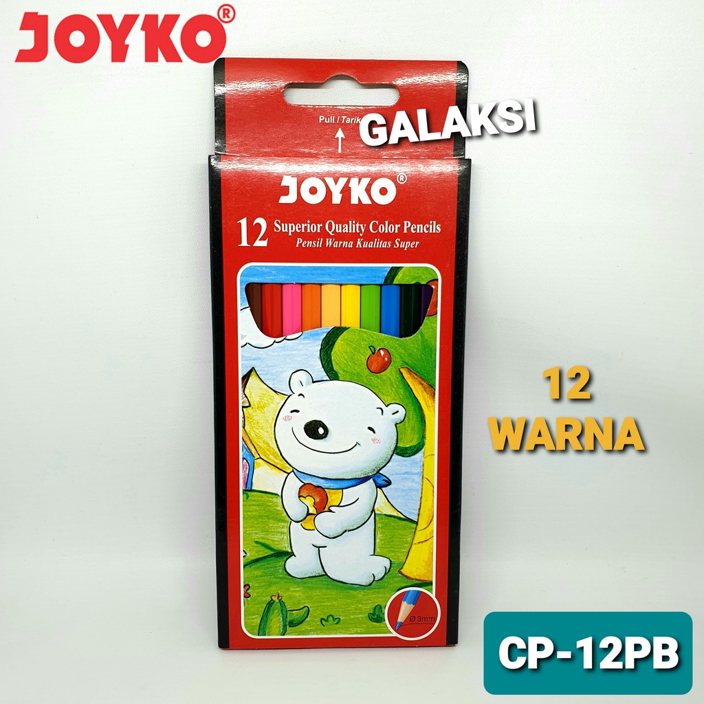 Jual PENSIL 12 WARNA PANJANG CP-12PB JOYKO | Shopee Indonesia