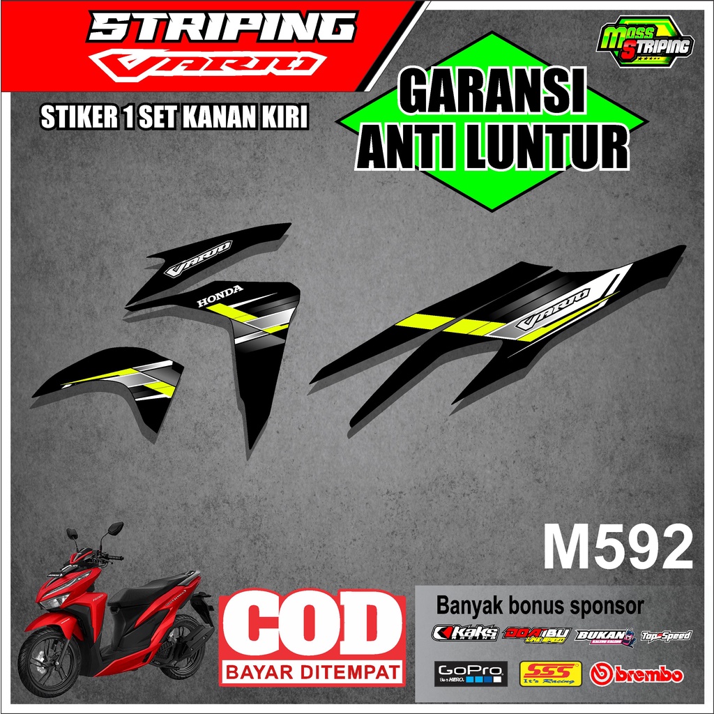Jual stiker striping All New Vario 125 150 ISS CBS 2018 2019 2020 2021 ...