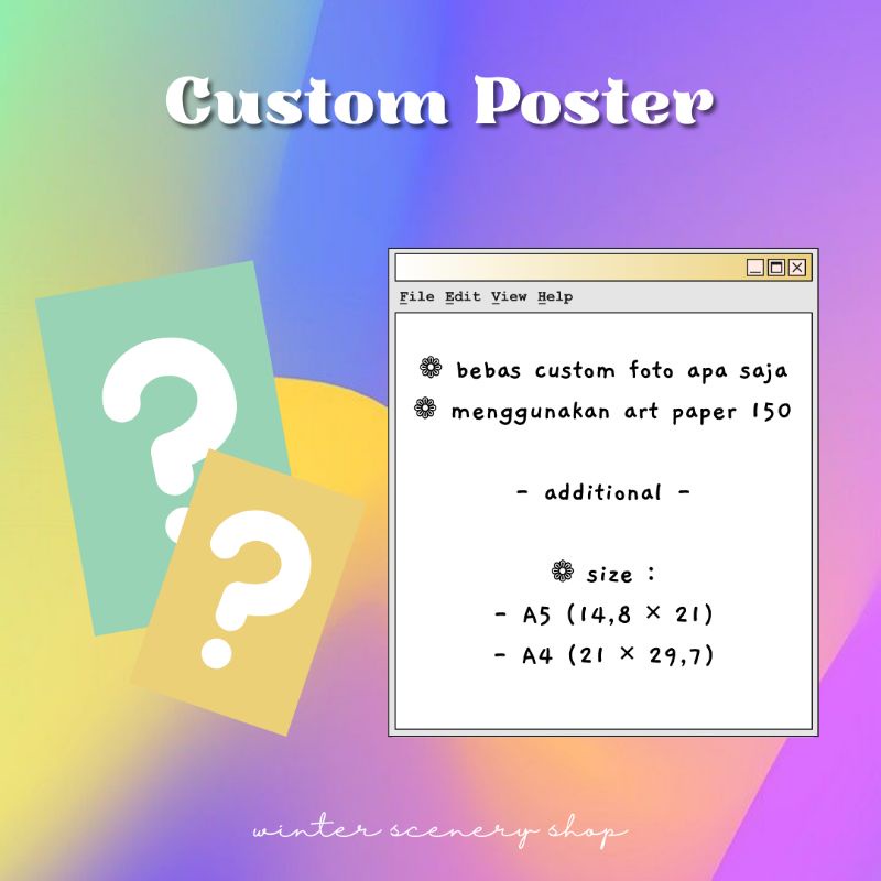 Jual Cetak Poster Custom | Shopee Indonesia