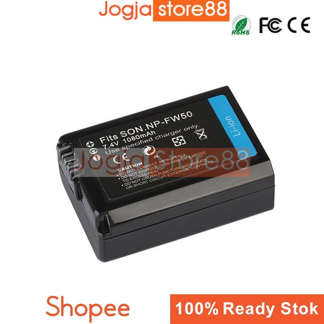 Jual Baterai Kamera NP-FW50 | Untuk Sony Alpha a6500 a6300 a6000 a5000 1080mAh - Hitam | Shopee ...