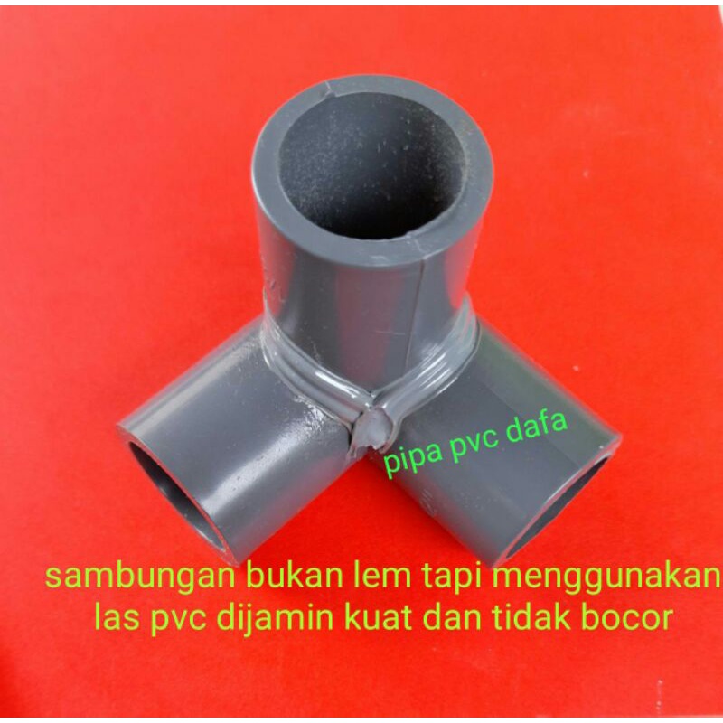 Jual Tee 3 way 1/2" dan 3/4" konektor pipa 3 arah sambungan pipa pvc ...
