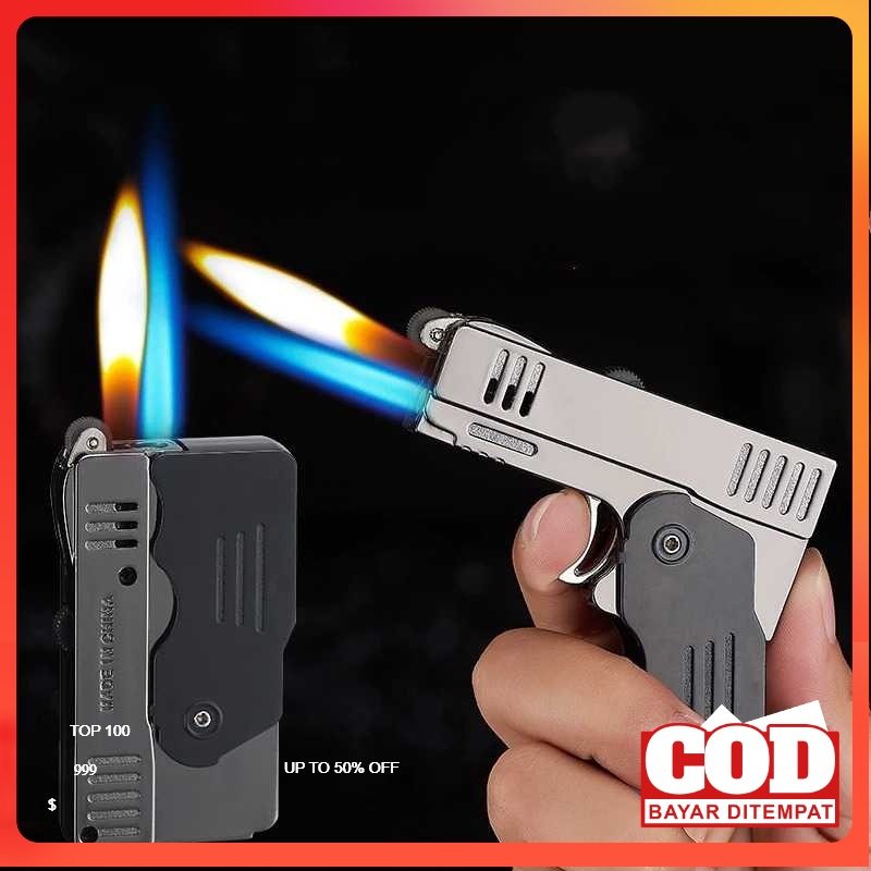 Jual Korek Api Lipat Gas Double Fire Pistol Butane | Shopee Indonesia