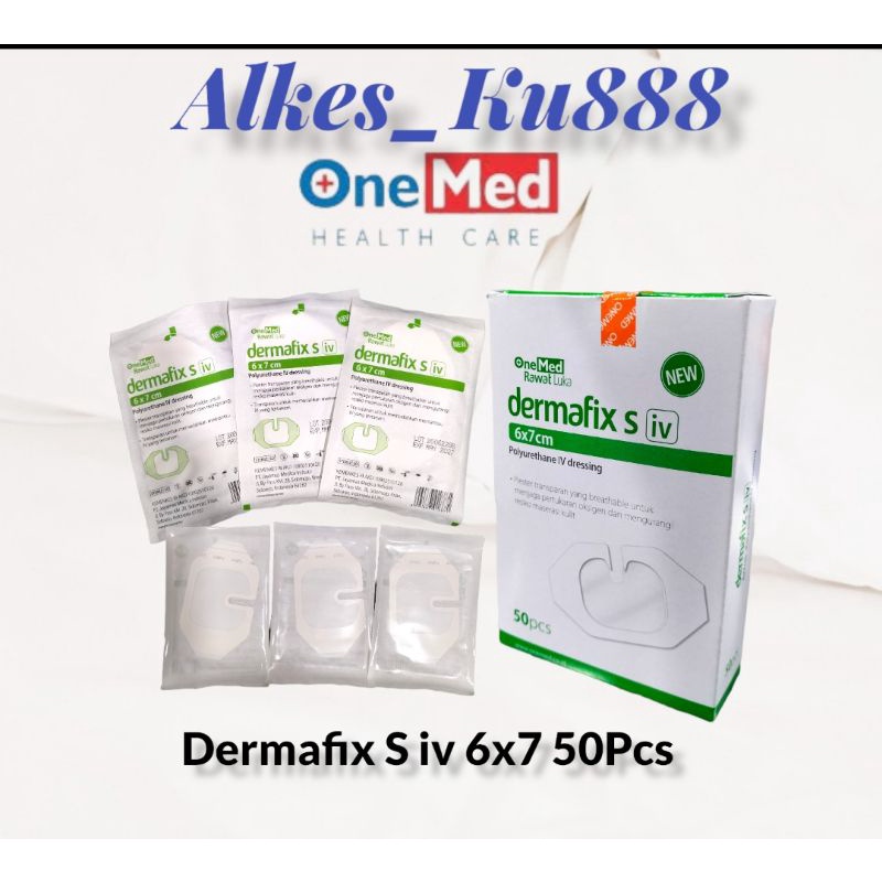 Jual DERMAFIX S iv ONEMED-PLESTER TRANSPARAN 6X7 CM-PLESTER ANTI AIR ...
