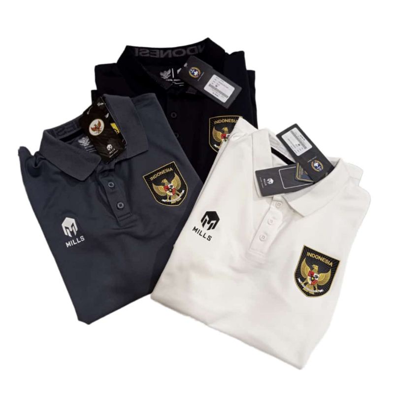 Jual Polo Shirt Mills 100% Original Official Timnas Indonesia | Shopee ...